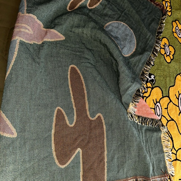 Urban Outfitters | Bedding | Colorful Graphic Throw Blankettapestry ...